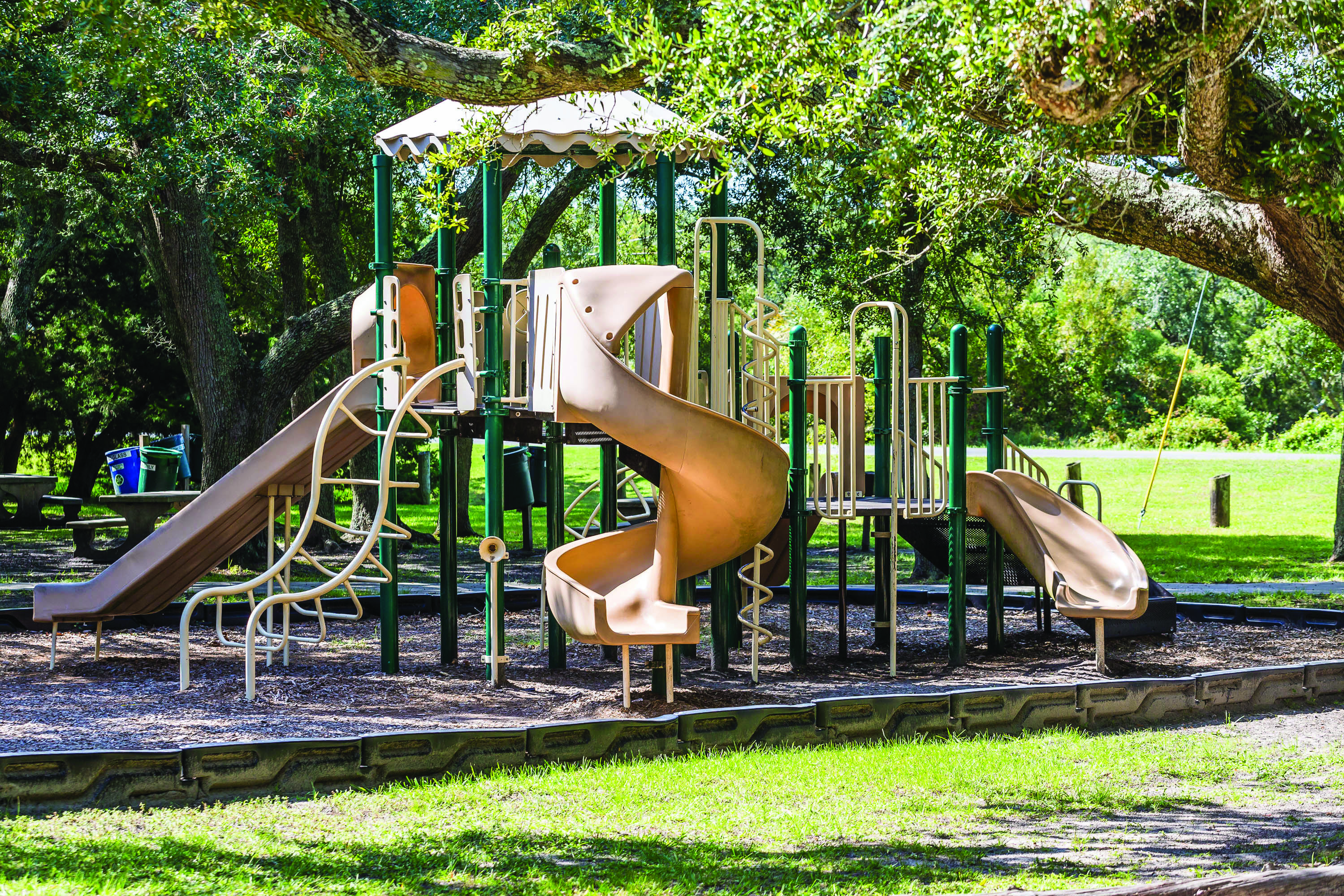 Brown Playground Bench
